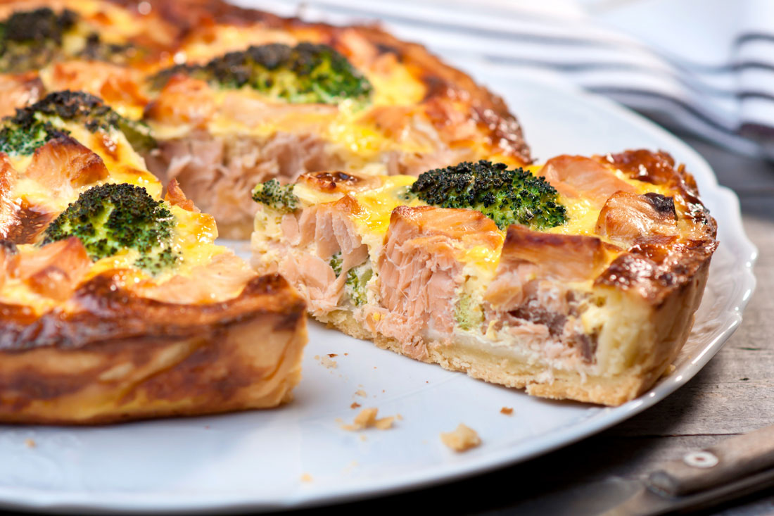Quiche Au Brocoli Et Saumon Atlantique Marès